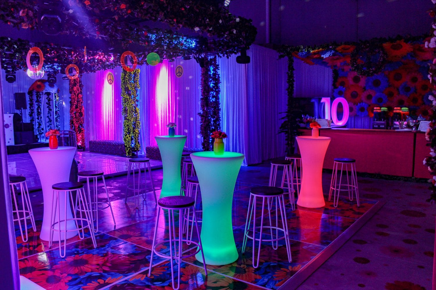 LED Round Bar Table Hire Feel Good Events Melbourne