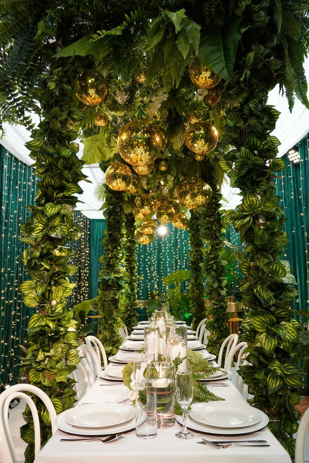 Tropical Green and Gold Party Theme Hire | Feel Good Events