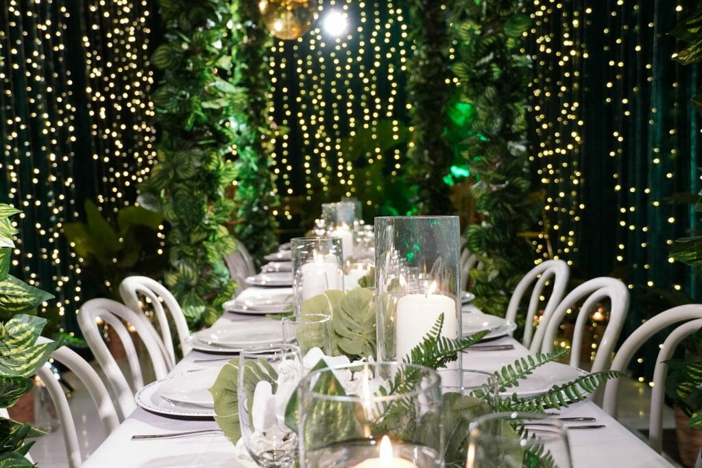 Tropical Green and Gold Party Theme Hire | Feel Good Events
